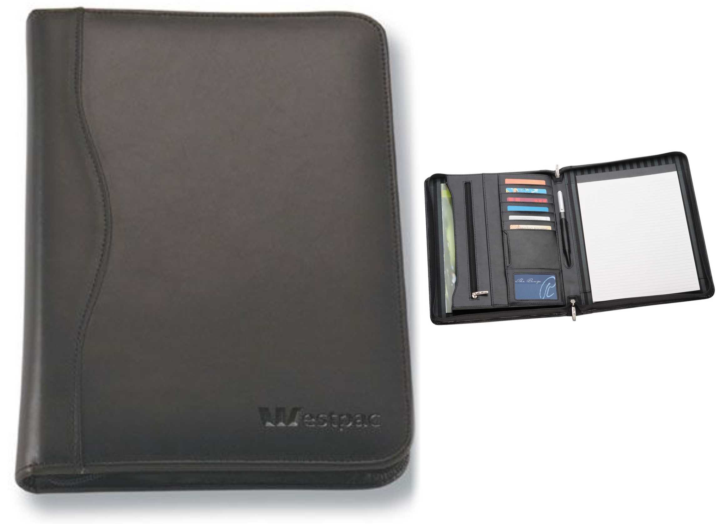 Personalised Camooweal A4 Leather Compendiums | PromoPAL
