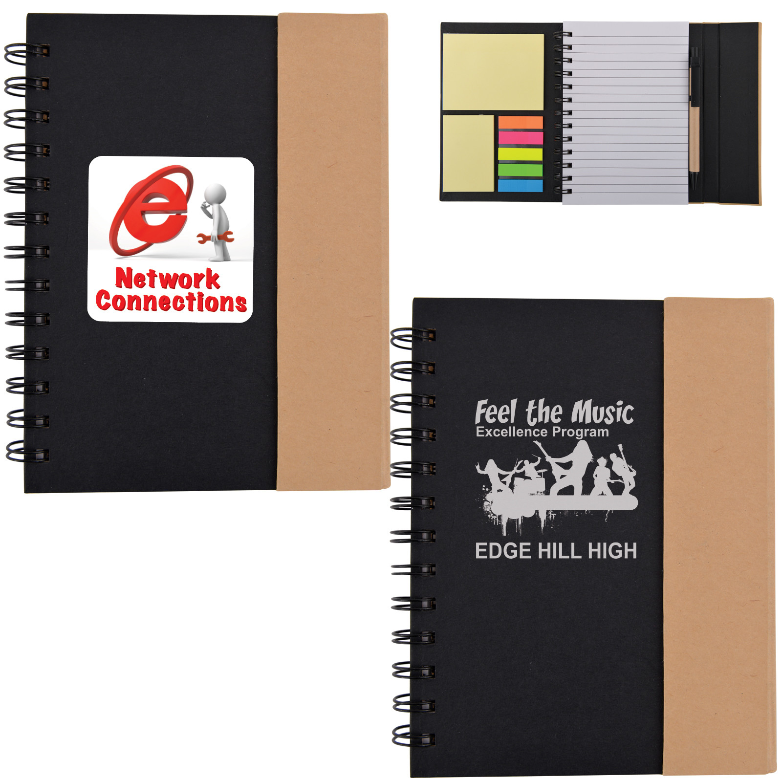 Personalised Albany Notebooks with Flags and Pen - PromoPAL