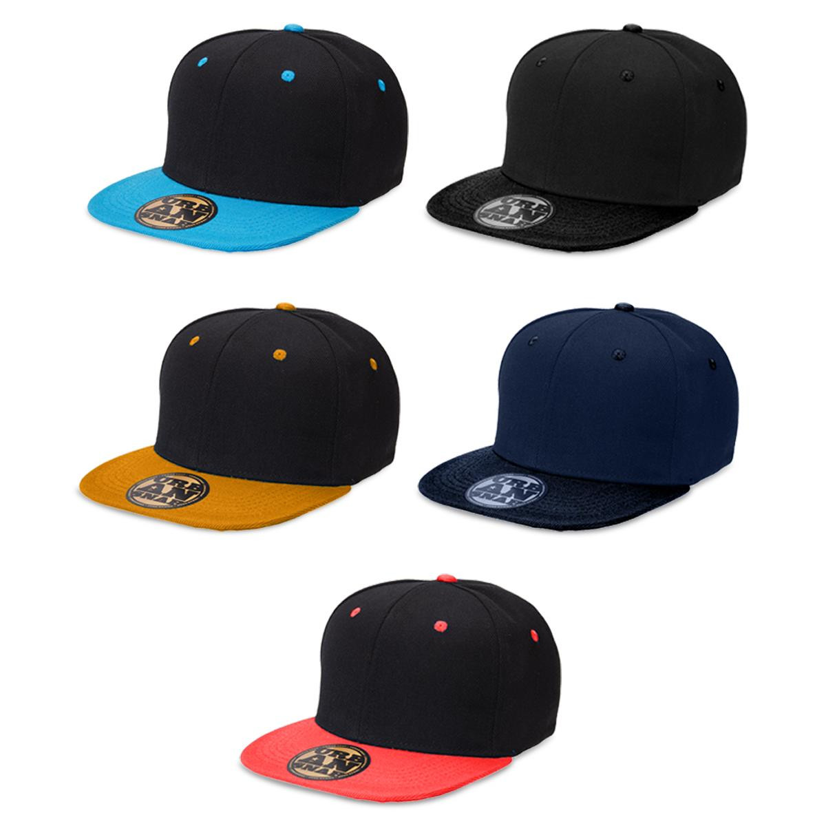 Personalised Youth Urban Snap Flat Peak Caps - PromoPAL