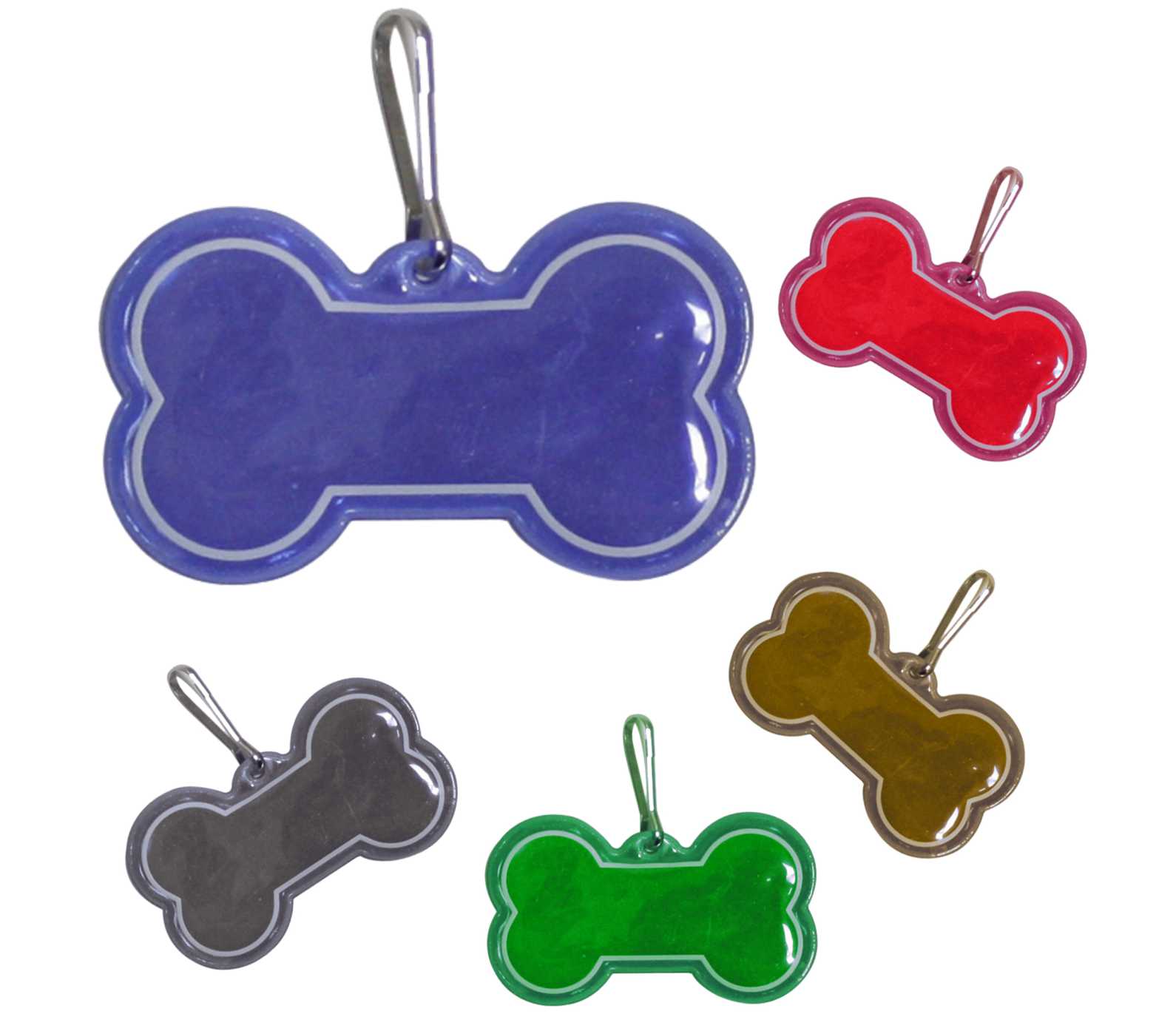 Personalised Reflective Dog Bone Collar Tags - PromoPAL